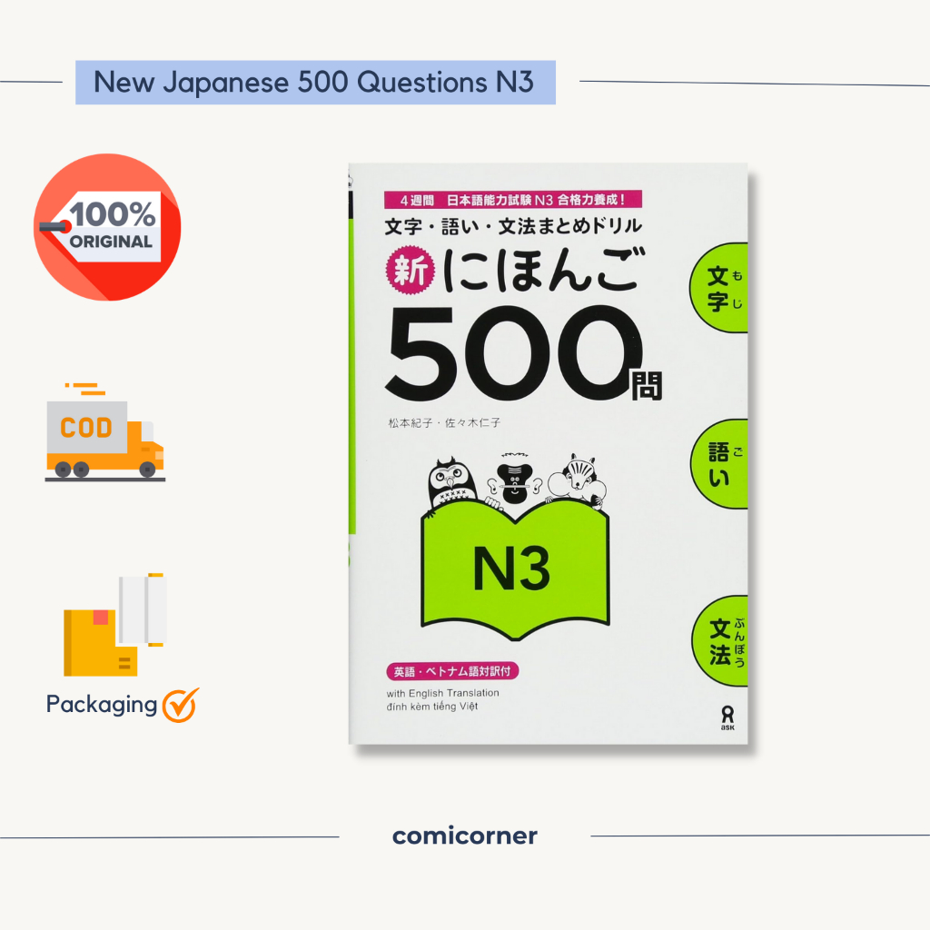 Jual [ORI] Shin Nihongo 500 Mon JLPT N3 (New Japanese 500 Questions N3) | Shopee Indonesia