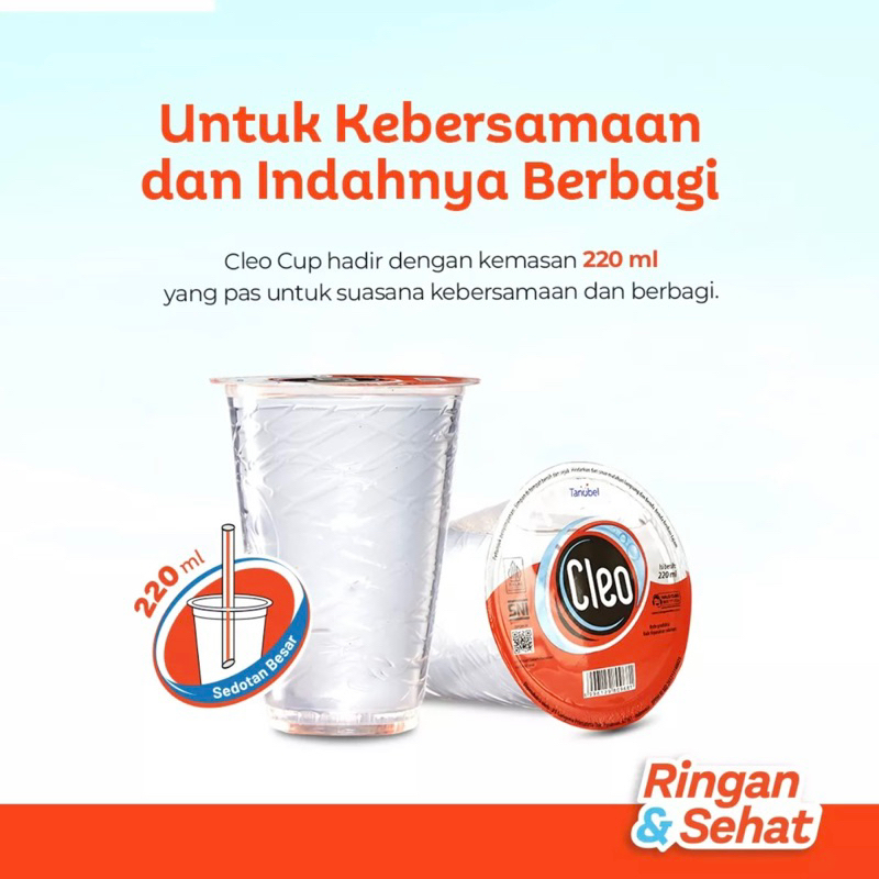 Jual Cleo Air Mineral Gelas 220ml (Isi 40/Karton) | Shopee Indonesia