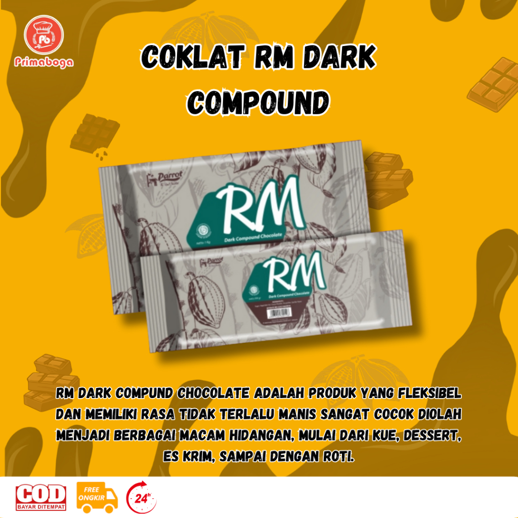 Jual Coklat Compound Dark RM / Chocolate, murah berkualitas | Shopee ...