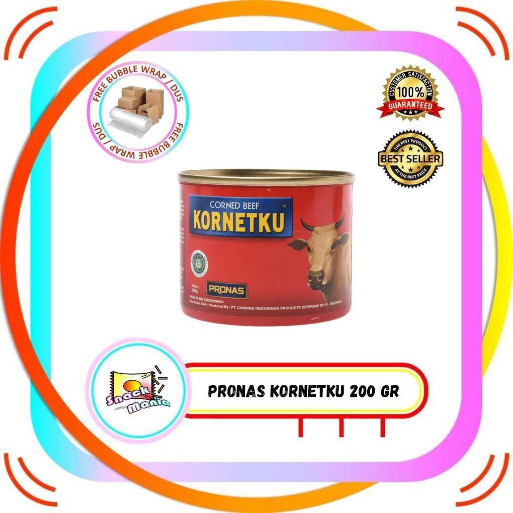 Jual Pronas KORNETKU Kornet Daging Sapi ~ 200 gr Corned Beef | Shopee ...