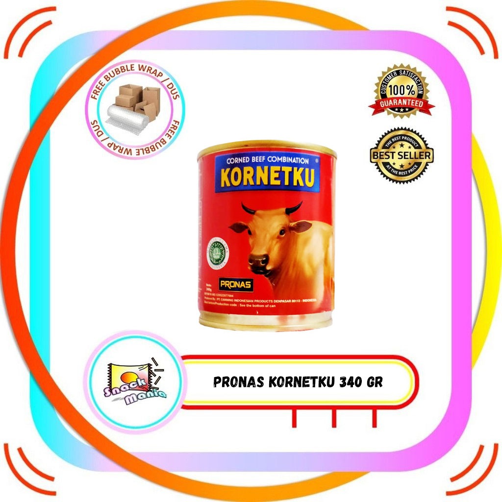 Jual Pronas KORNETKU Kornet Daging Sapi ~ 340 gr Corned Beef | Shopee ...