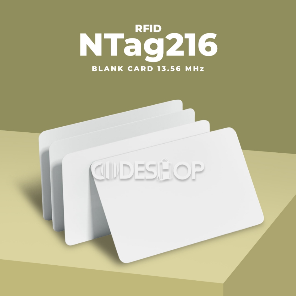 Jual NTag216 13.56 MHz Kartu RFID NFC PVC ID Card Polos 888 byte ...