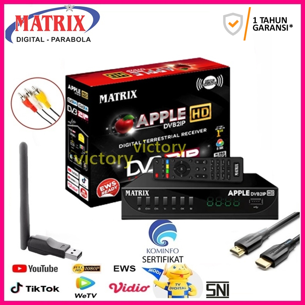 Jual Set Top Box Matrix Apple DVB-2IP Digital Receiver Bisa 4 Device ...