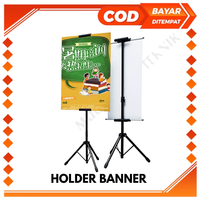Jual Tripod Banner 2 Sisi Stand Penyangga Poster Papan Iklan Banner ...