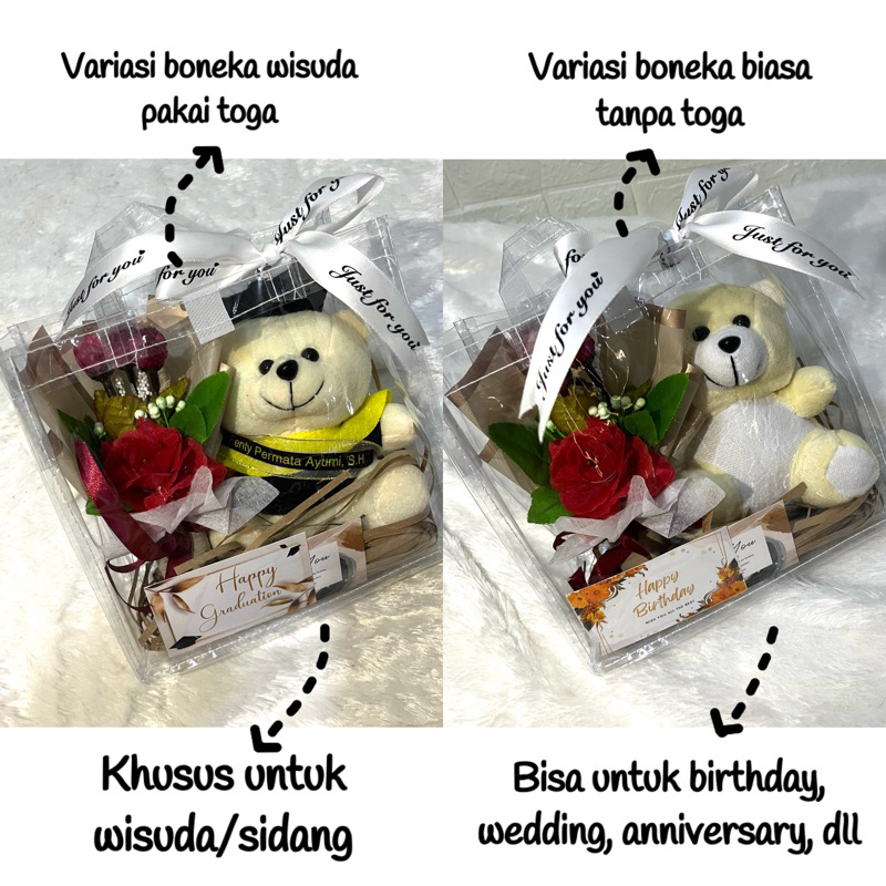 Jual READY! GIFT BAG FLOWER WISUDA DAN ULANG TAHUN FREE SLEMPANG BONEKA ...