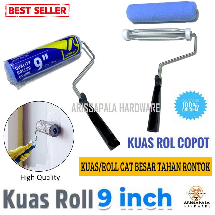 Jual Kuas Rol Cat Roll Cat Tembok Gagang Copot 9 inch Rol Cat Dinding ...