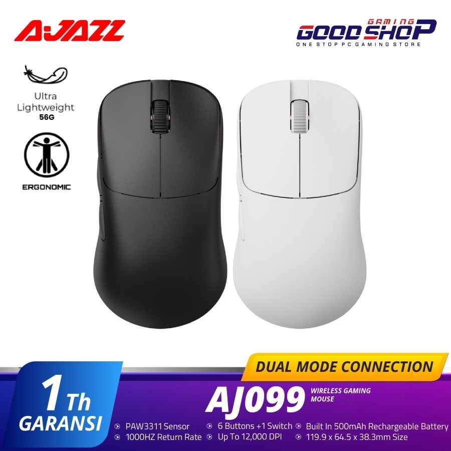 Jual Ajazz AJ099 Ultra Lightweight Dual Mode Gaming Mouse | Shopee Indonesia