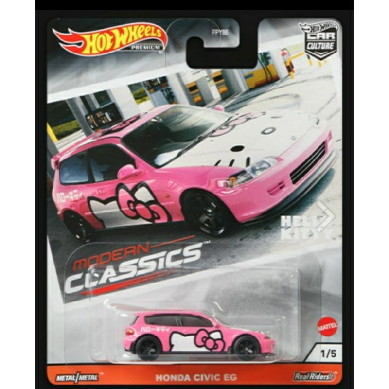 Jual Hot wheels modern classic premium civic eg hello kitty pink ...