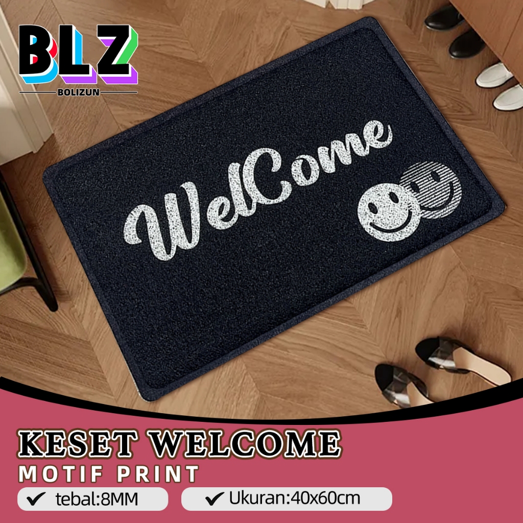 Jual BOLIZUN Keset Karpet PVC Mie Bihun Welcome New Full Printing MOTIF ...