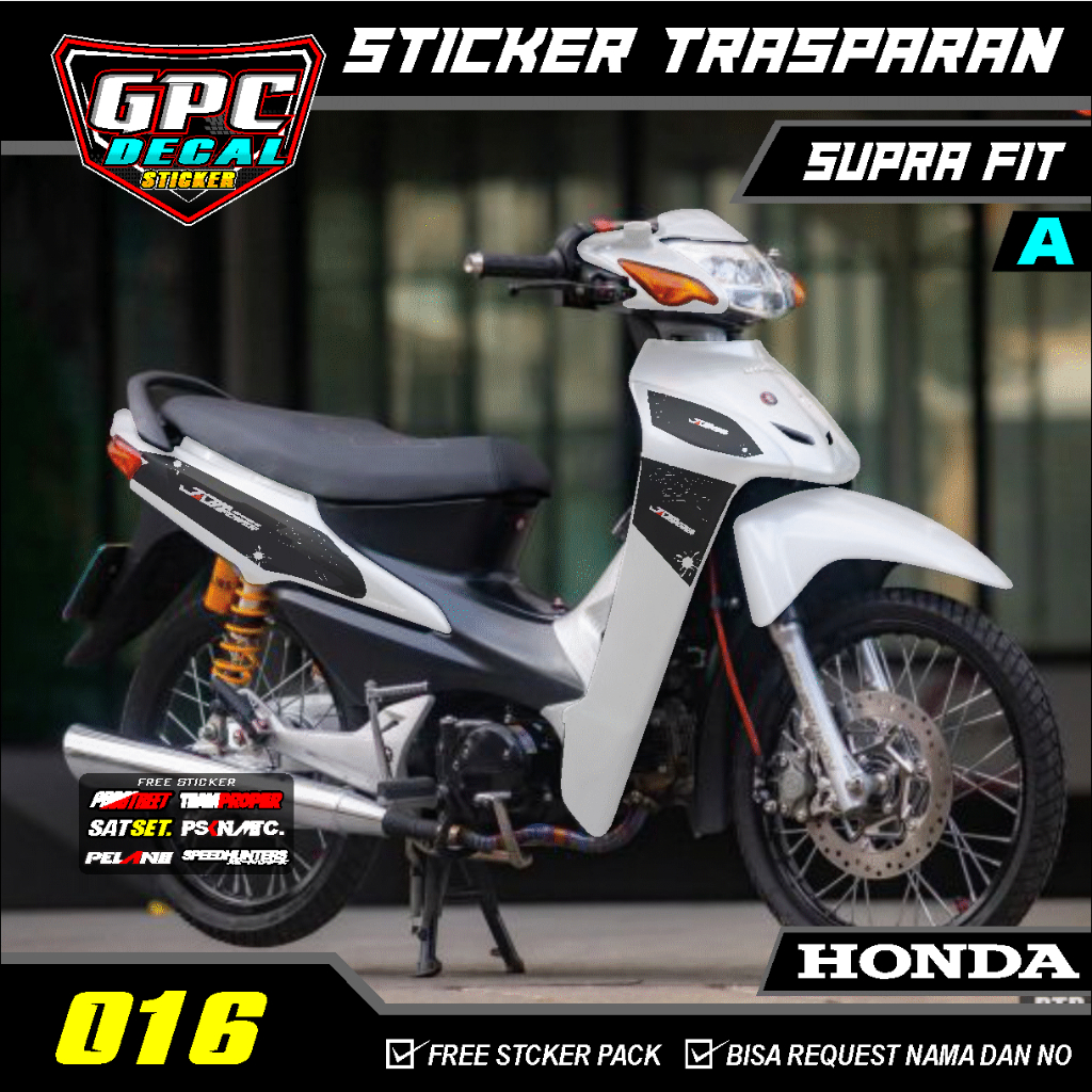 Jual STRIPING HONDA SUPRA FIT TRANSPARAN UV DESAIN JDM POWER SIMPEL ...
