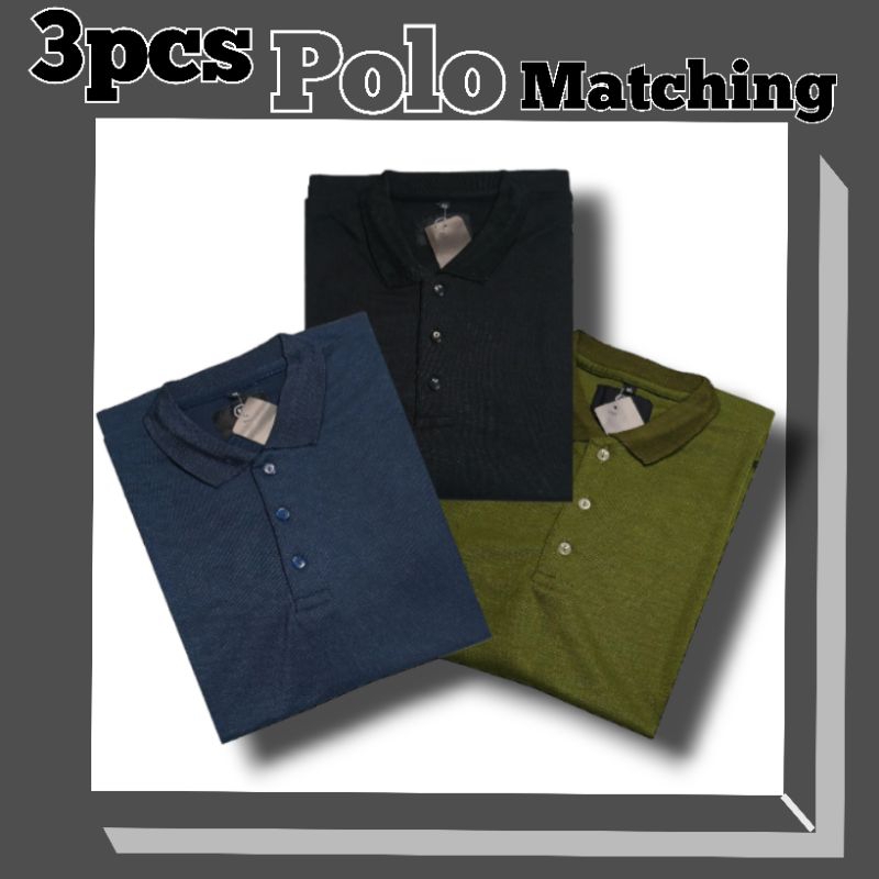 Jual Promo 3Pcs Kaos Kerah Polos Pria Poloshirt Berkerah Lengan Pendek ...
