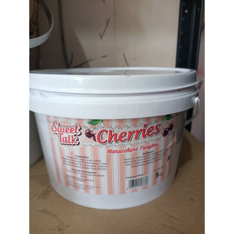 Jual Cherry Merah Tangkai SWEET TALK per Pail 5kg | Shopee Indonesia