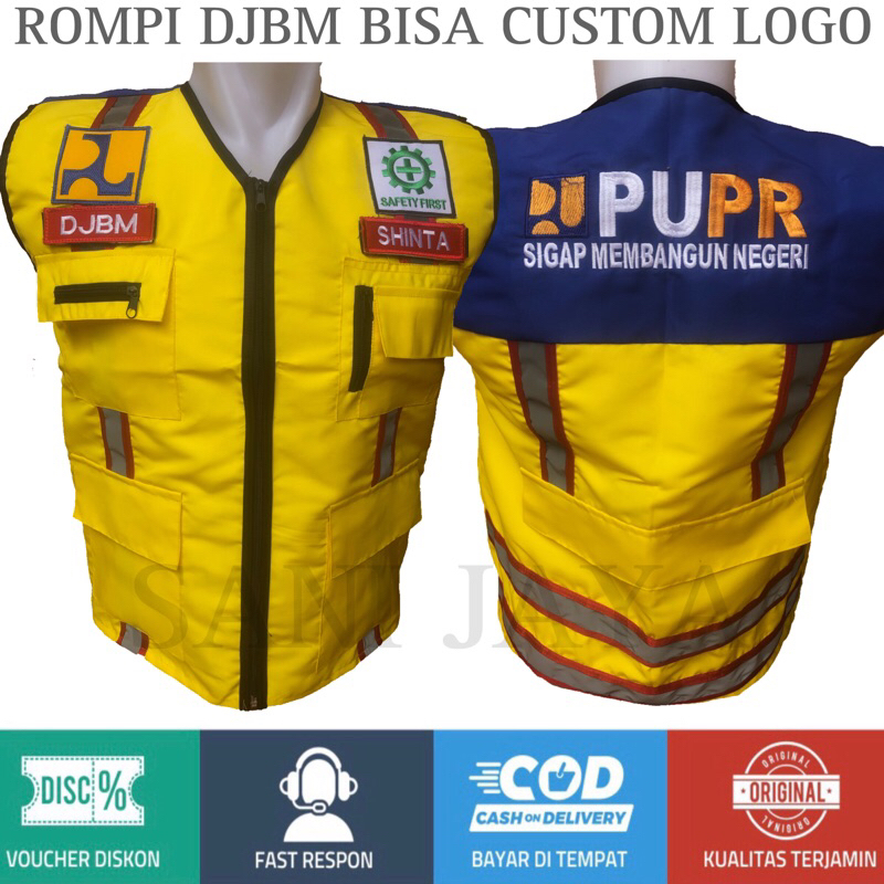 Jual ROMPI PUPR SAFETY DJBM DIREKTORAT JENDERAL BINA MARGA BISA CUSTOM ...