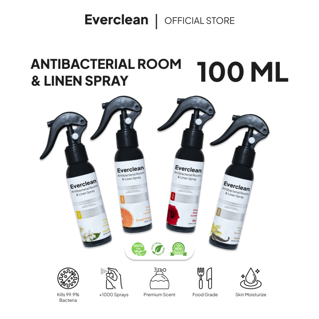 Jual Everclean - Antibacterial Room & Linen Spray 100ml | Shopee Indonesia