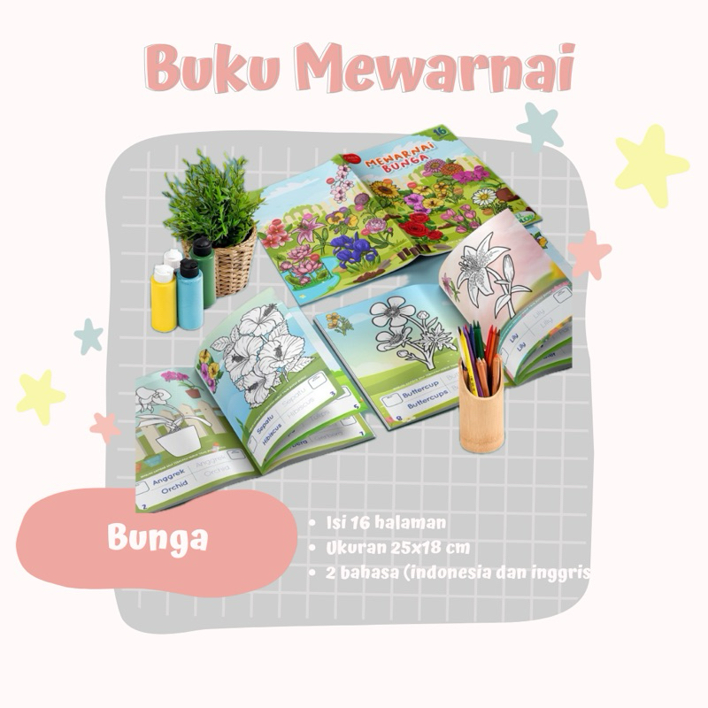 Jual Buku mewarnai anak / BUKU MEWARNAI COLOURING BOOK FULLCOLOR / 16 ...