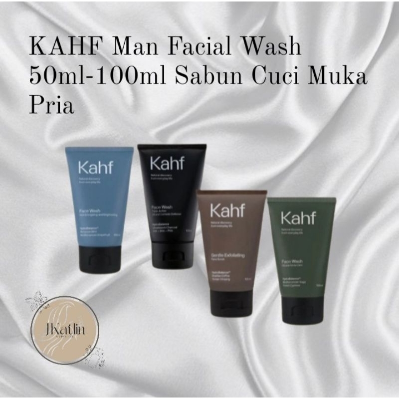 Jual Khaf Man Facial Wash 50ml dan 100ml Sabun Cuci Muka Pria Laki-laki ...