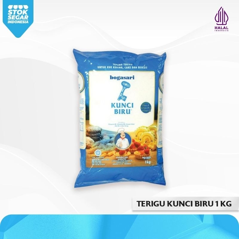 Jual Bogasari Tepung Terigu Kunci Biru 1 Kg | Shopee Indonesia
