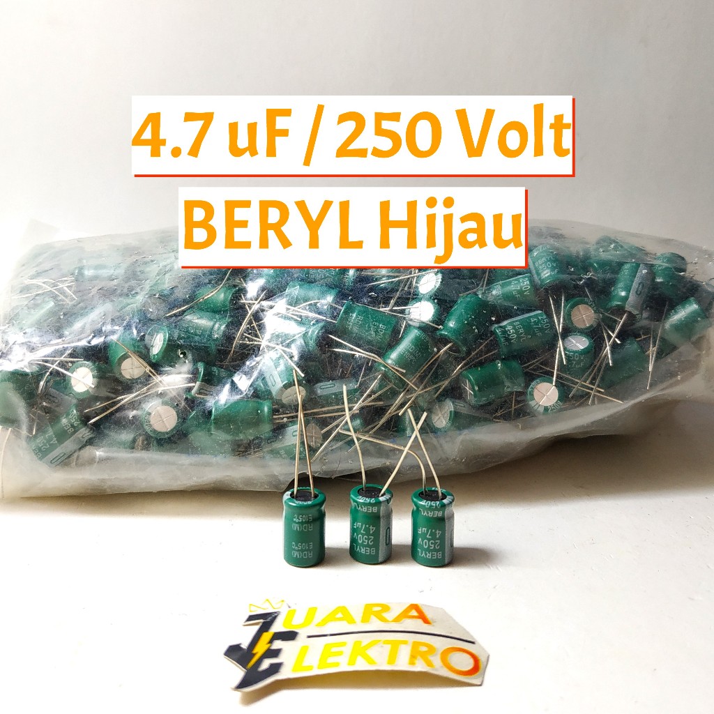 Jual KAPASITOR ELCO 4.7uF / 250V (1 Pcs) | Elko 4.7 uF/ 250 Volt (Samwha , RICON , KMG , Beryl ...