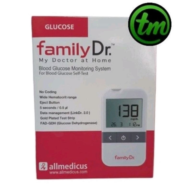 Jual Family Dr Blood Glucose Alat Tes Strip Isi Ulang Gula Darah Family ...
