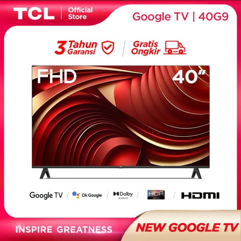 Jual TCL LED TV 40" Google TV Android Digital Smart TV 40G9 | Shopee ...