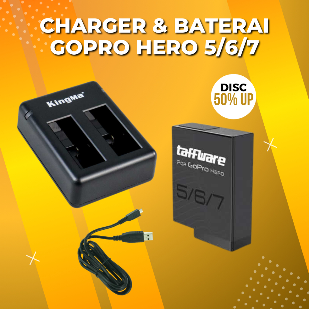 Jual Dual Dock Charger Dan Battery Baterai Gopro Hero 5 Hero 6 Dan ...