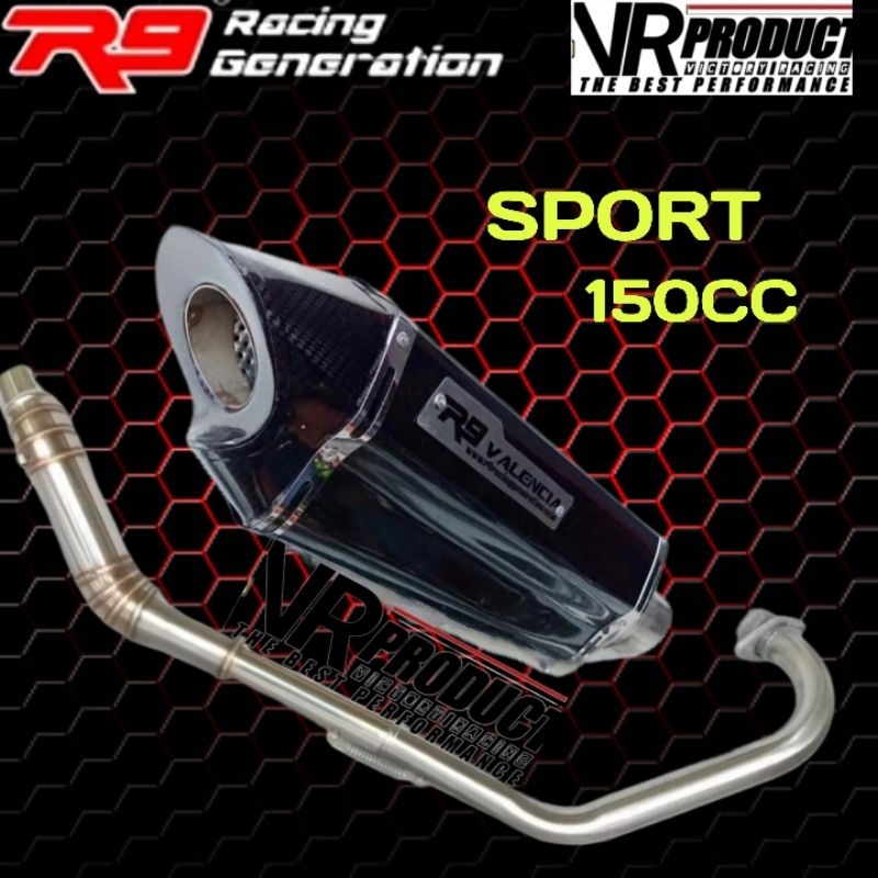 Jual knalpot racing R9 Valencia Byson Vixion R15 Xabre Megapro Tiger MX ...