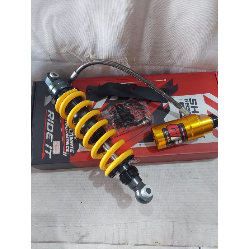 Jual Shock Monoshock Belakng Ride it GP 103 Tabung Pisah Flexsibel Ninja 250 FI New Ninja 250 ZX ...