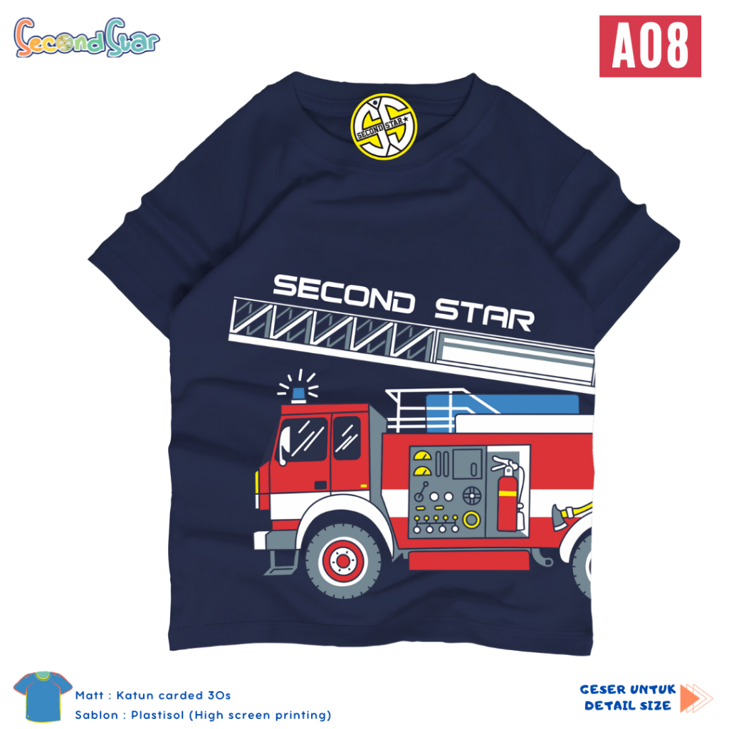 Jual Second Star Baju Kaos Distro Anak Laki laki Premium Umur 1-12 ...