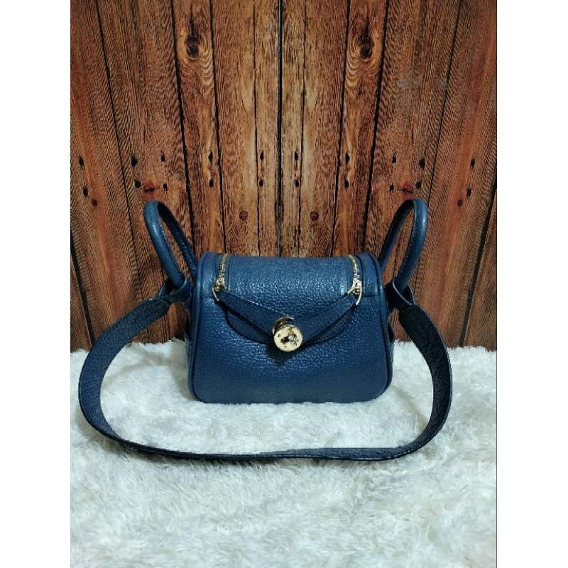 Jual preloved VVGC mini irish MYRA navy blue | Shopee Indonesia