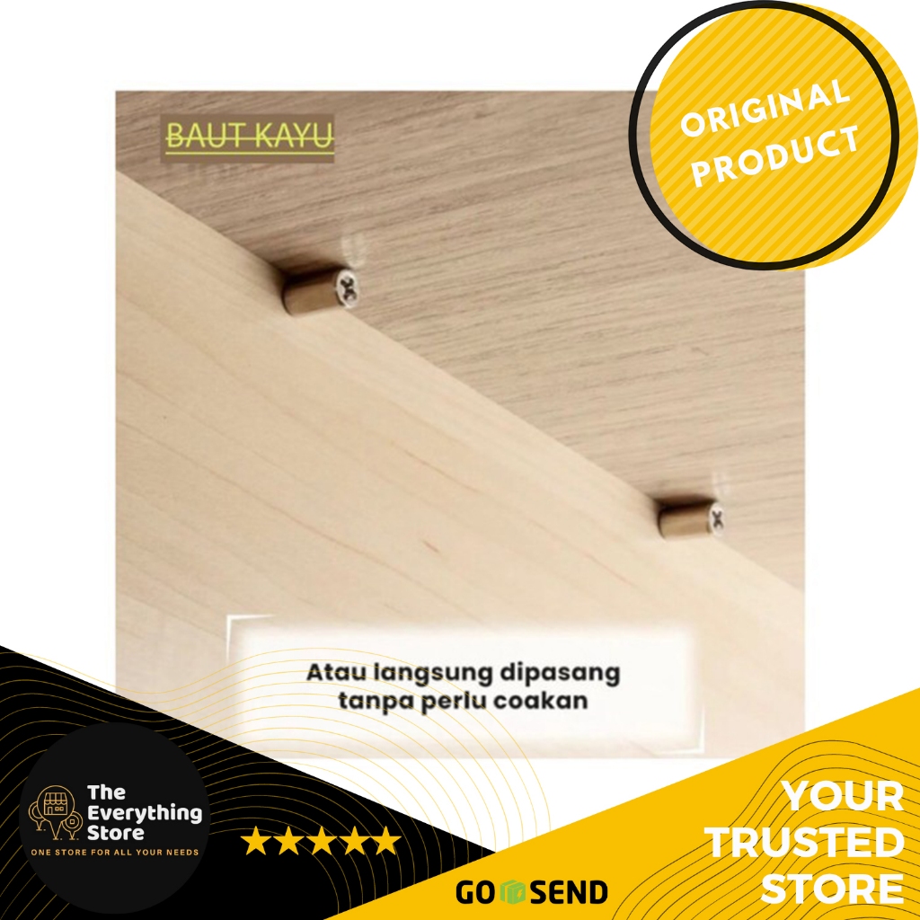 Jual Baut Ambalan Kayu Besi Bulat Sekrup SIku Penyangga Rak Lemari ...