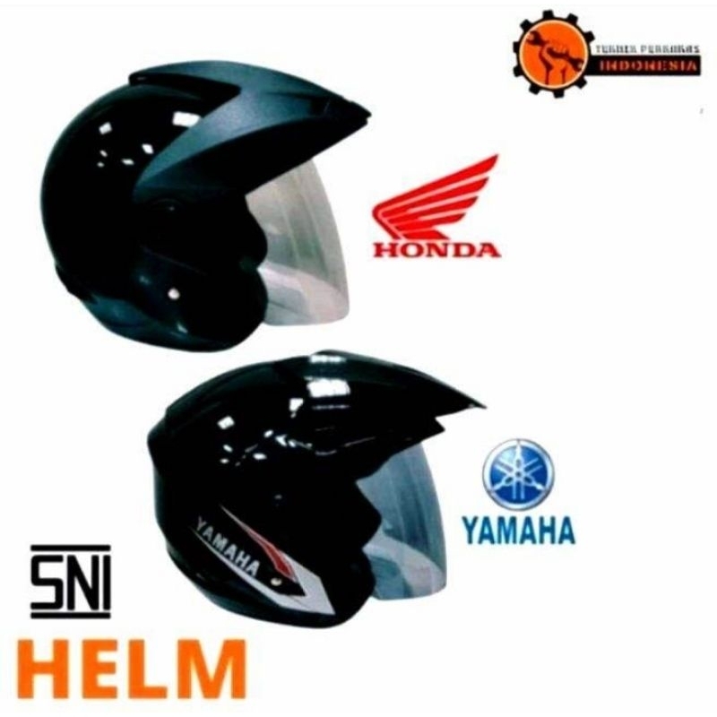 Jual Helm standar yamaha atau honda original SNI Helm standar half face ...