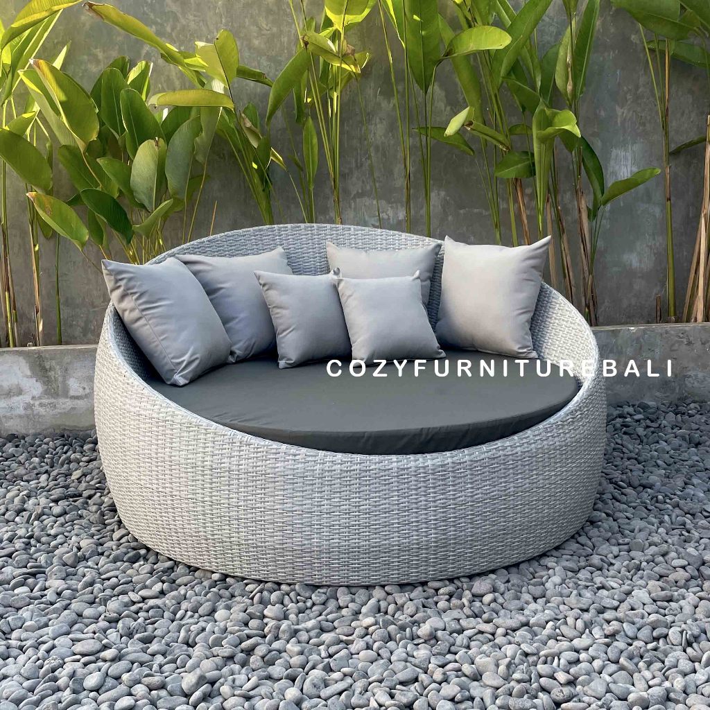 Jual POOL DAYBED KASUR KOLAM ROTAN BUNDAR RATTAN SOFA BED SYNTHETIC ...