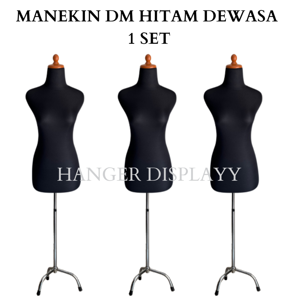 Jual Manekin Wanita DM HITAM Lapis Kain Dressmaker - Patung Baju Dm ...