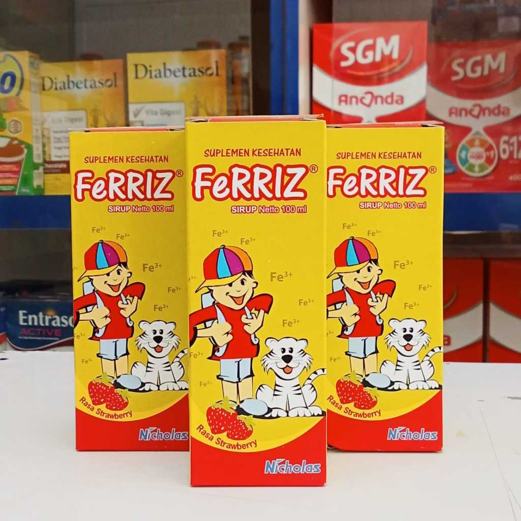 Jual FERRIZ Sirup Suplemen Kesehatan Rasa Strawberry 100ml | Shopee ...