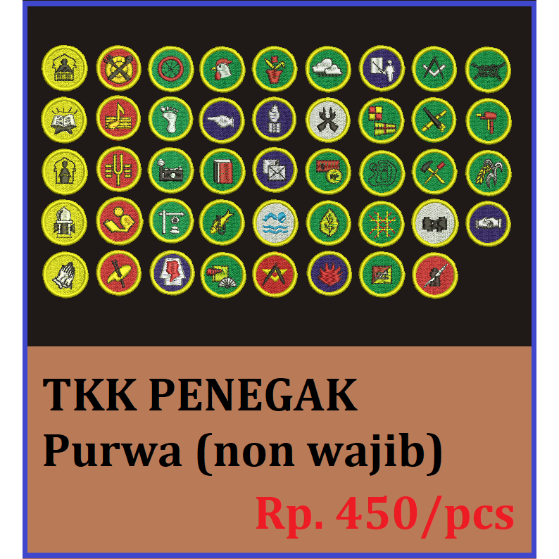 Jual TKK Purwa Penegak Non Wajib (badge bordir) | Shopee Indonesia