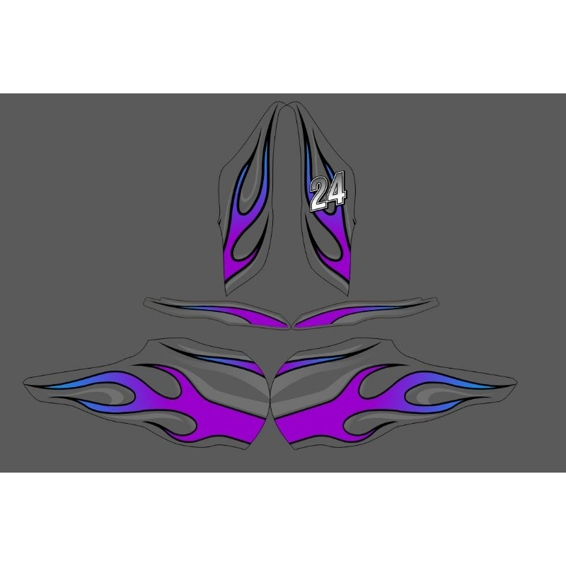 Jual STRIPING TRANSPANT VESPA MATIC SPRINT MOTIF API | Shopee Indonesia