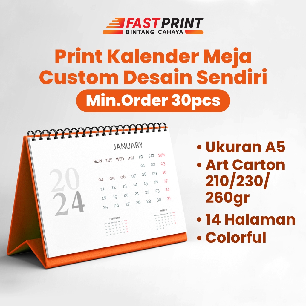 Jual Print Kalender Meja A5 Custom Desain Sendiri | Shopee Indonesia