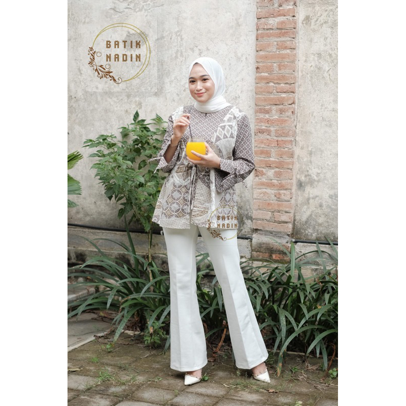 Jual BLOUSE ROMPI - BAJU BATIK WANITA MODERN MONALISA GENES M L XL XXL ...