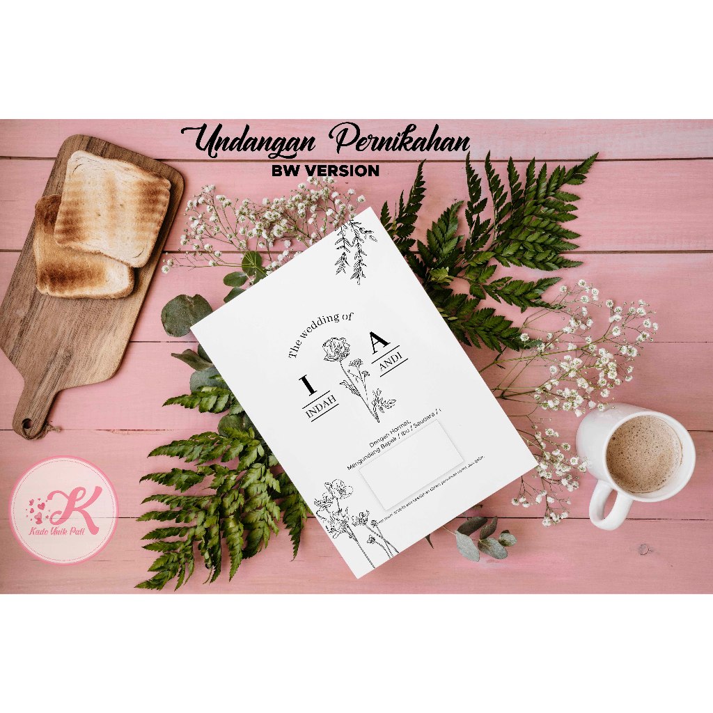 Jual UNDANGAN AESTHETIC BW - UNDANGAN PERNIKAHAN MURAH - UNDANGAN MEWAH ...