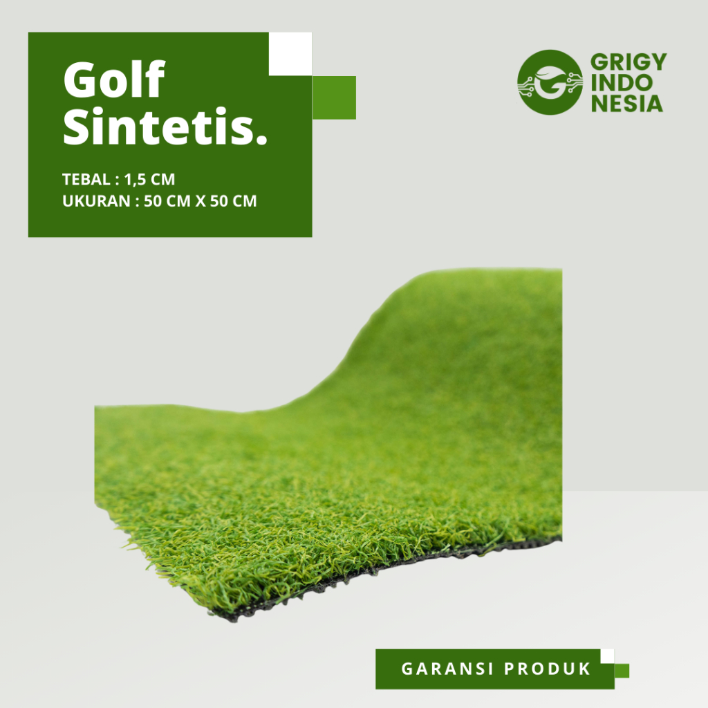 Jual RUMPUT GOLF SINTETIS PREMIUM KETINGGIAN 1,5 CM DENGAN PANJANG 50 ...
