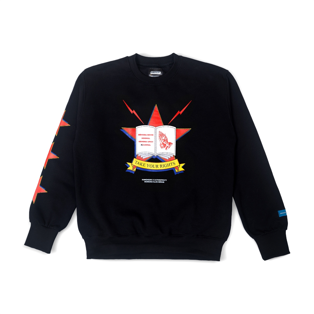 Jual Kamengski X Authenticity Working Class Hero Crewneck Lengan ...