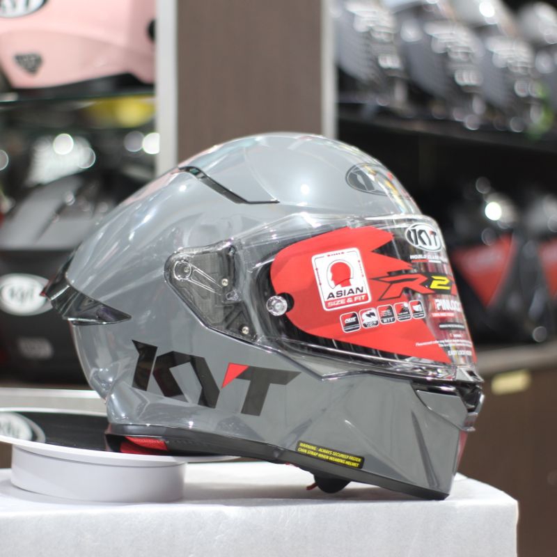 Jual helm KYT R2R SOLID GORYLA GREY GLOSSY | Shopee Indonesia