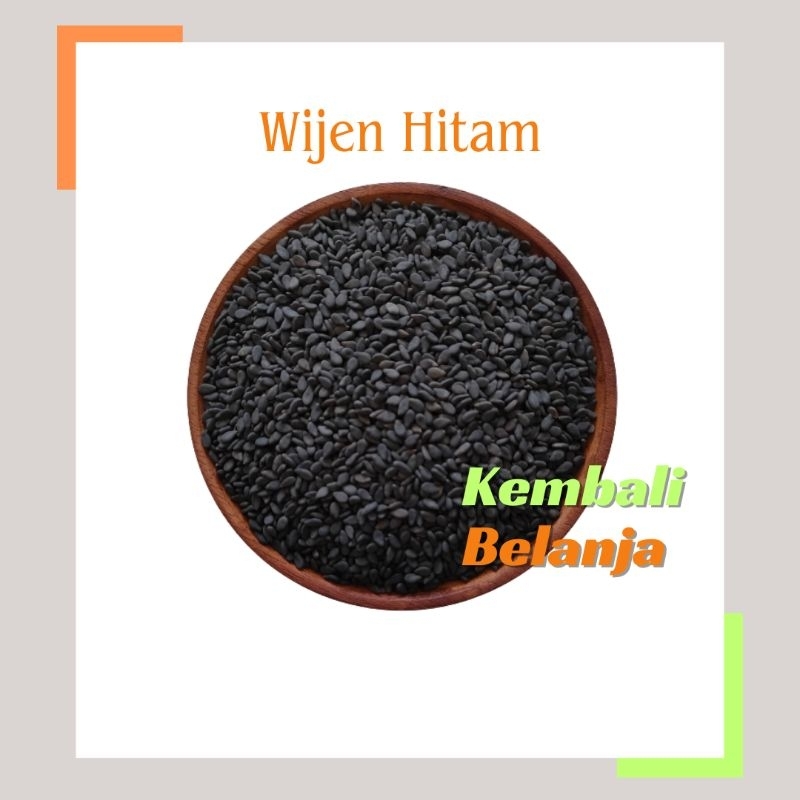 Jual Wijen Hitam 100 Gram/ Biji Wijen Hitam/ Wijen Onde-Onde/ Black ...