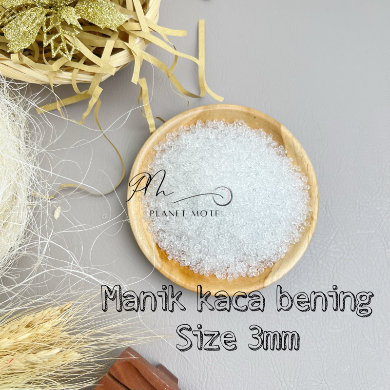 Jual Manik Manik Kaca Kristal 8/o Dan 6/o Transparant Bening (15gr ...