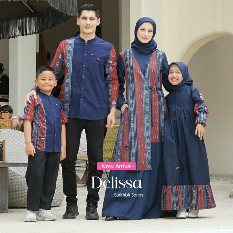 Jual Mutif Sarimbit Delissa Navy Blue Red Mutif Man Zakaria Little ...