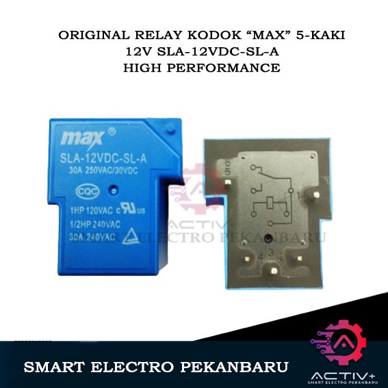 Jual ORIGINAL “MAX” RELAY 5-PIN 12V 30A 5-KAKI SLA-12VDC-SL-A MERK MAX ...