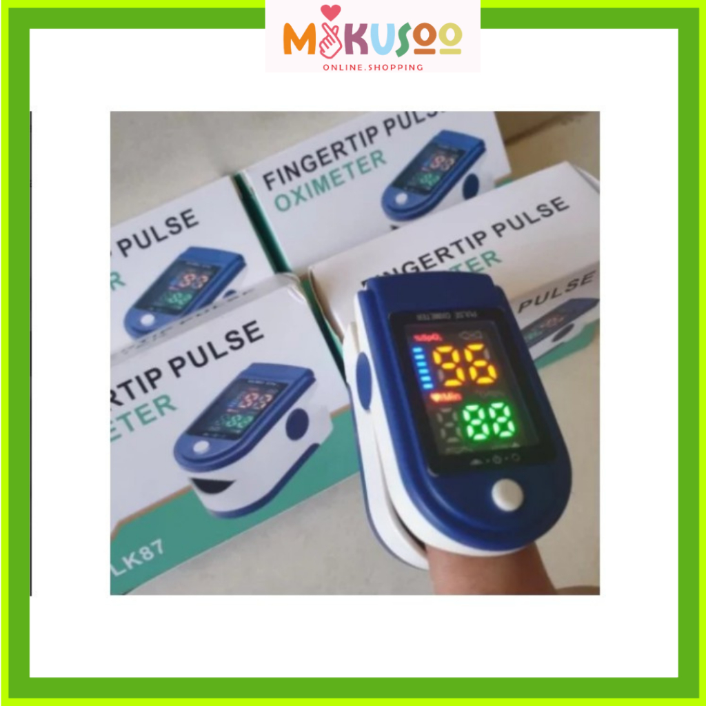 Jual Mikusoo Fingertip pulse Oximeter / Oxymeter spo2 Oksigen & Darah Alat Ukur Kadar Oksigen ...