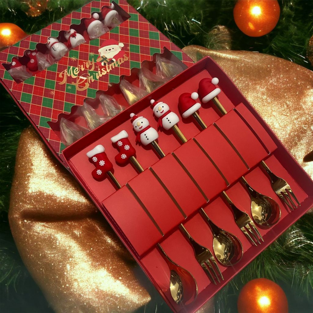 Jual Bakindo Hampers Natal Set Sendok Teh dan Garpu / Kado Natal Set ...