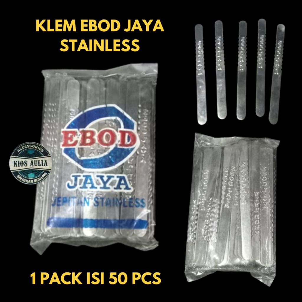 Jual KLEM KLAM PLAT JEPIT TEBOK SANGKAR BURUNG ALUMUNIUM STAINLESS EBOD JAYA 1 PACK ISI 100 PCS ...