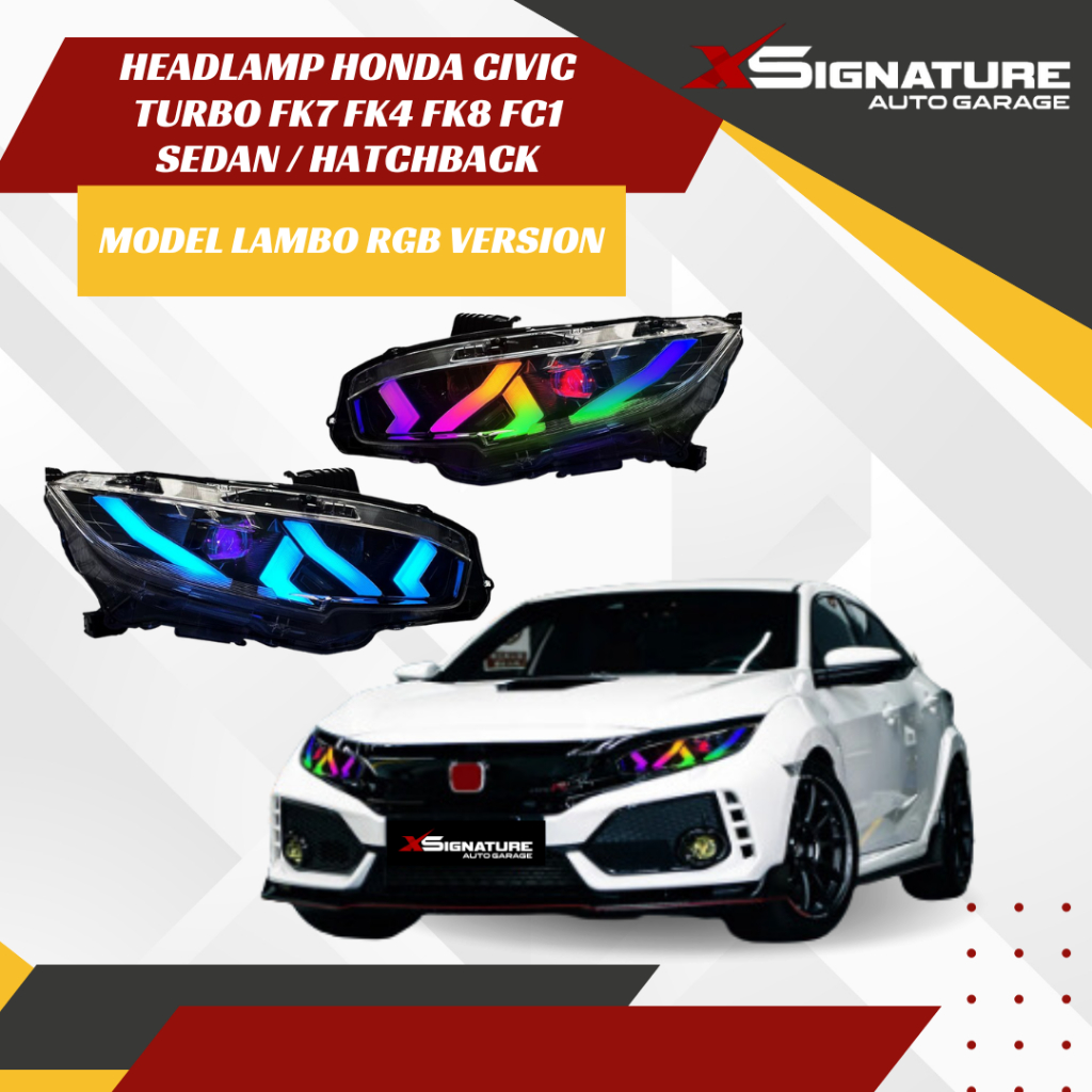 Jual HEADLAMP HONDA CIVIC TURBO FK7 FK4 FK8 FC1 SEDAN HATCHBACK MODEL ...